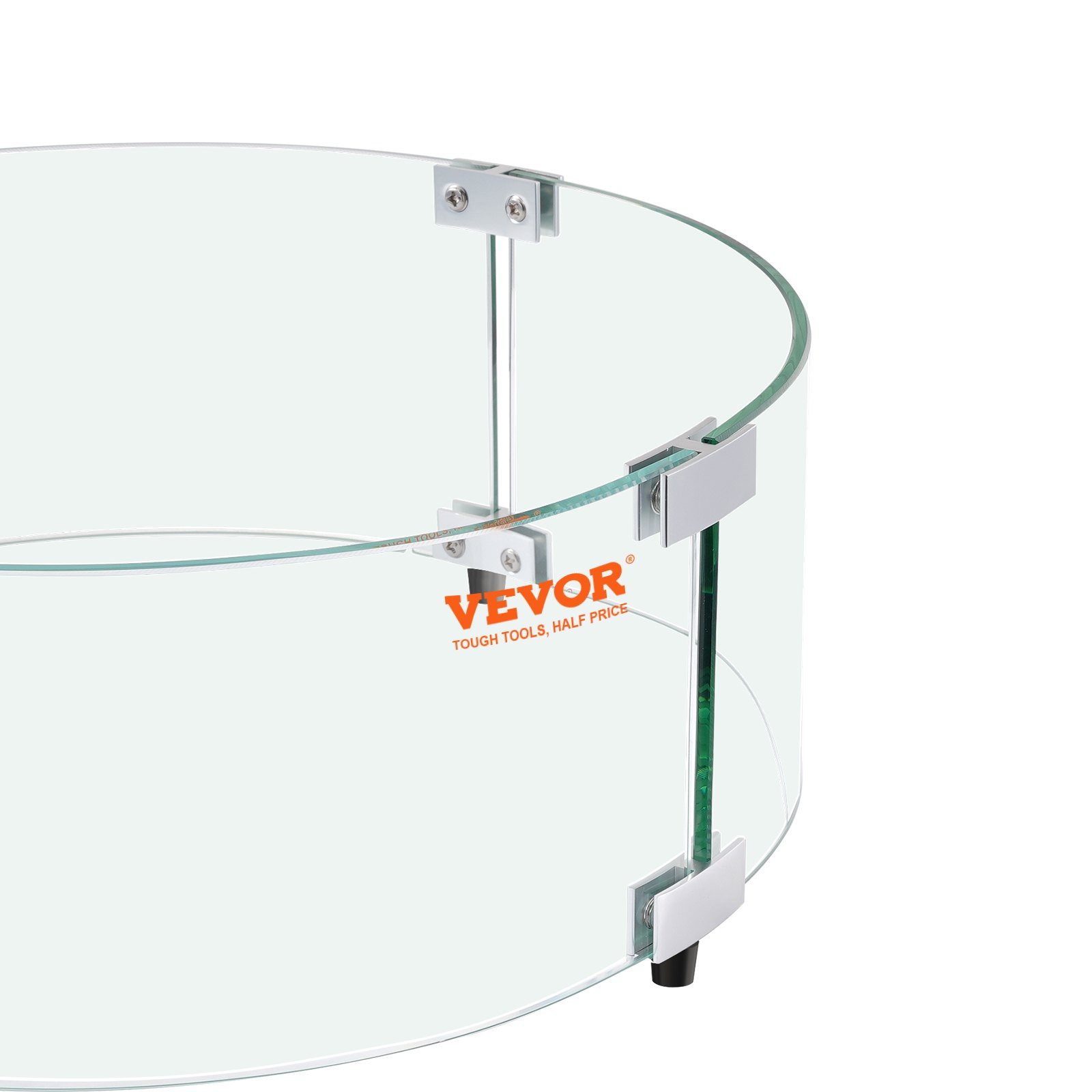 VEVOR Fire Pit Wind Guard, 29 x 8 inch Round Glass Flame Shield, 0.24 ...