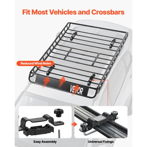 Universal Roof Rack Cargo Carrier Basket 51x36x4.1 in Car Top Luggage ...