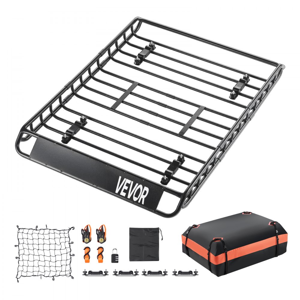 VEVOR Roof Top Basket Rack— 200 Ibs Capacity with Cargo Bag