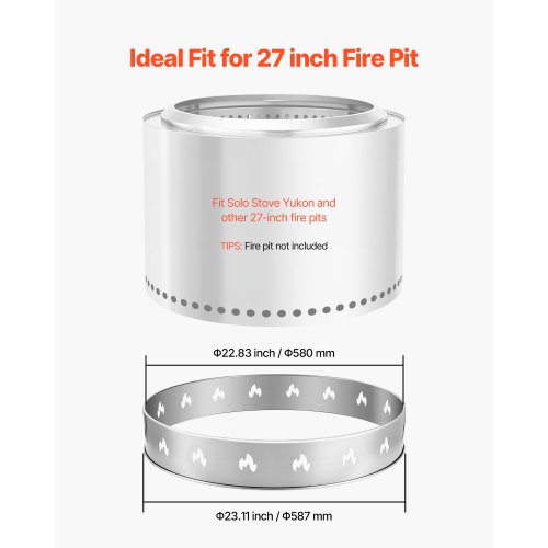 Fire Pit Stand for Solo Stove Bonfire 27 Inch Smokeless Fire Pit Ring ...