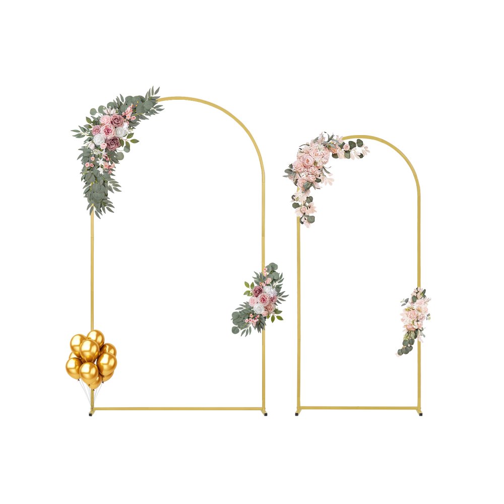 VEVOR Metal Arch Backdrop Stand Set of 2 Stand with Case Connection for ...