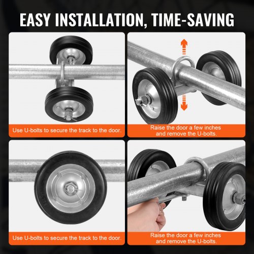 Sliding Gate Kit 6” Heavy Duty Rolling Hardware for Door 600 lbs Load ...