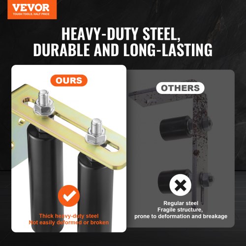 Sliding Gate Kit 6” Rolling Hardware with L-Bracket | VEVOR US