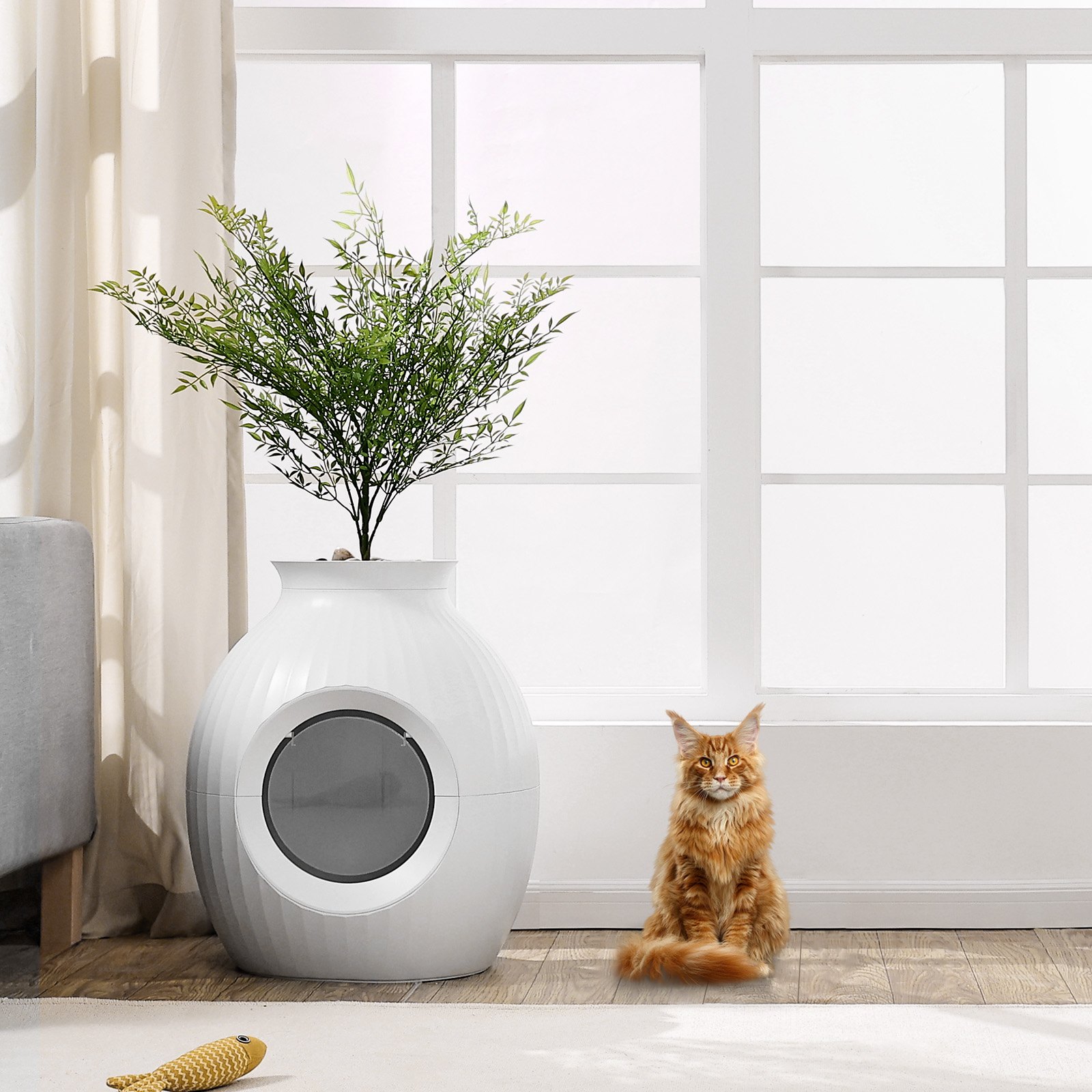 VEVOR Plant Cat Litter Box, Smart Odor Control System, Hidden Cat ...