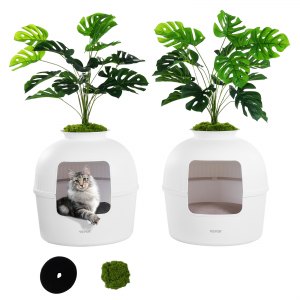 VEVOR Plant Cat Litter Box, Activated Carbon Adsorption System, Hidden ...