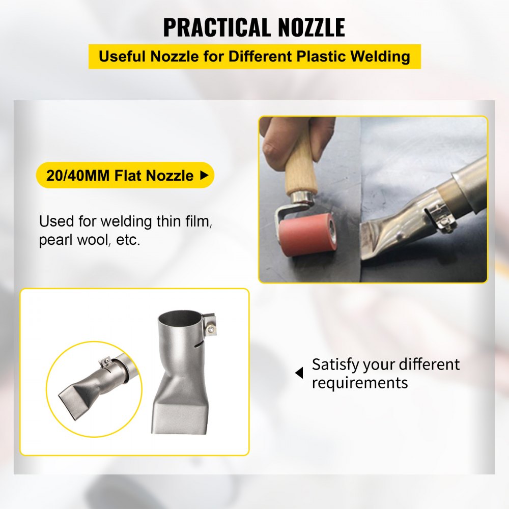 VEVOR Roofing Welder PVC Welding Gun 5 pcs 1600W 120V Hot Air Welding ...