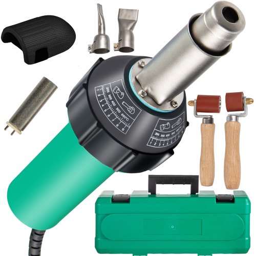 VEVOR Roofing Welder, 6 Pcs PVC Welding Gun, 1600W Pvc Welder With Case ...