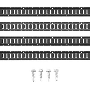 VEVOR E Track Tie Down Rail Kit, 5' Steel Rails, 4 Pack, Secure Cargo ...