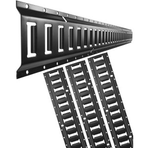 VEVOR E Track Tie Down Rail Kit, 5' Steel Rails, 4 Pack, Secure Cargo ...