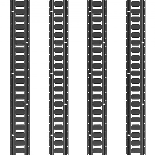VEVOR E Track Tie Down Rail Kit, 5' Steel Rails, 4 Pack, Secure Cargo ...