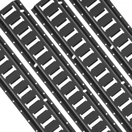 VEVOR E Track Tie Down Rail Kit, 5' Steel Rails, 4 Pack, Secure Cargo ...