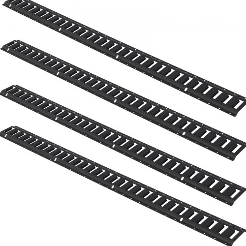 VEVOR E Track Tie Down Rail Kit, 5' Steel Rails, 4 Pack, Secure Cargo ...