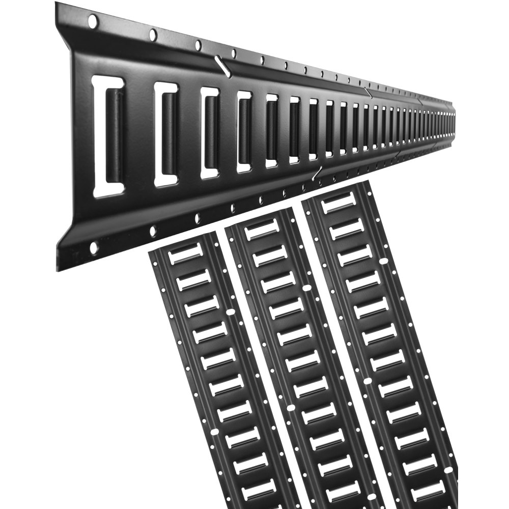 VEVOR E Track Tie Down Rail Kit, 5' Steel Rails, 4 Pack, Secure Cargo ...