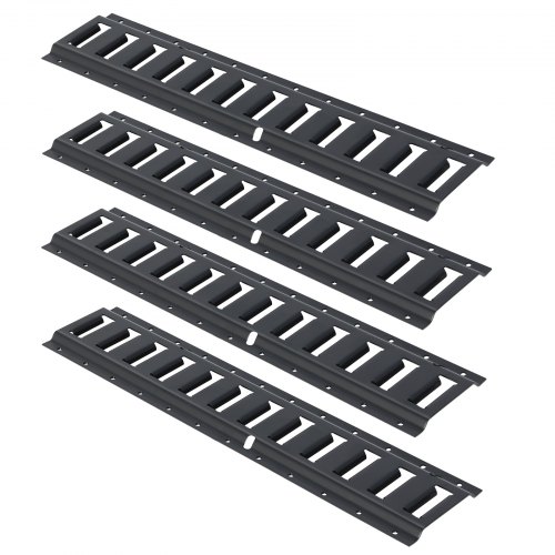 VEVOR E Track Tie Down Rail Kit, 2' Steel Rails, 4 Pack, Secure Cargo ...