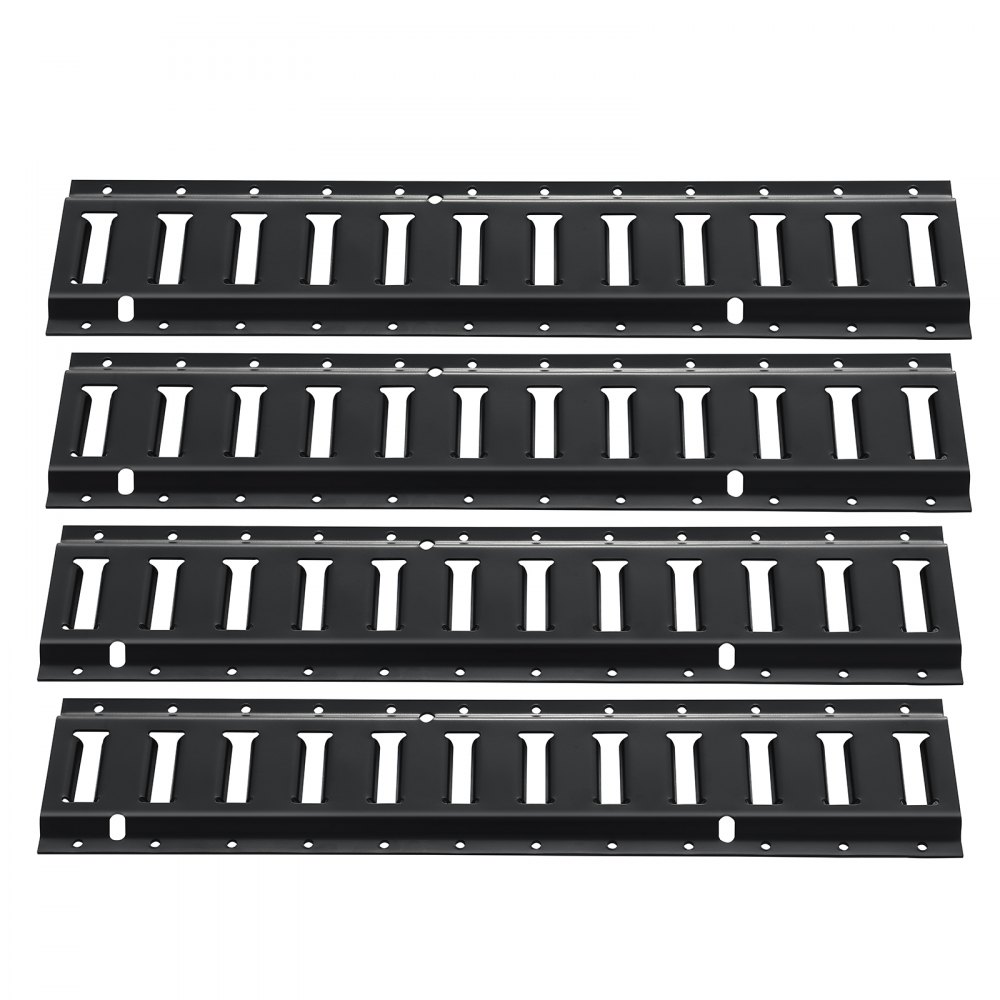 VEVOR E Track Tie Down Rail Kit, 2' Steel Rails, 4 Pack, Secure Cargo ...