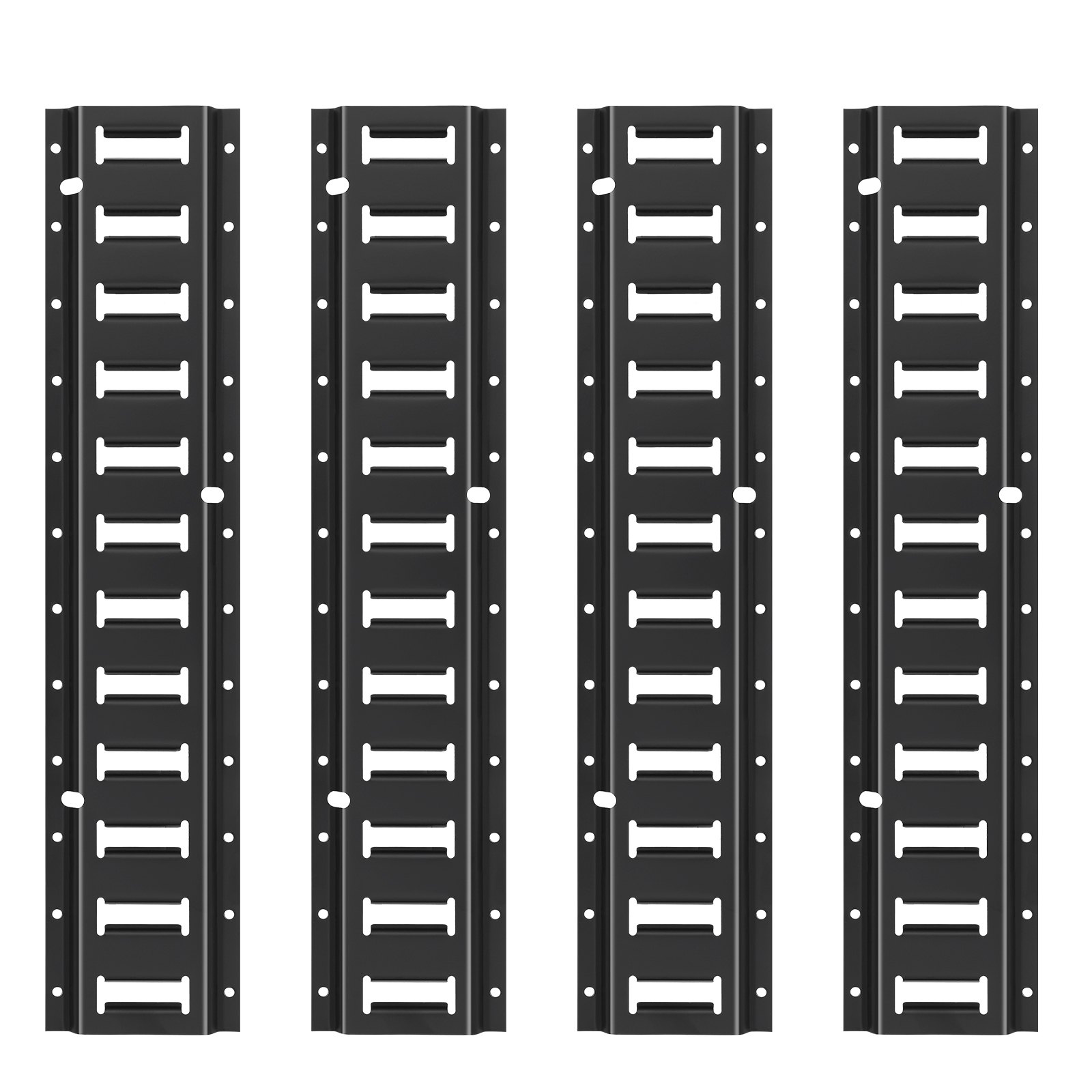 VEVOR E Track Tie Down Rail Kit, 2' Steel Rails, 4 Pack, Secure Cargo ...