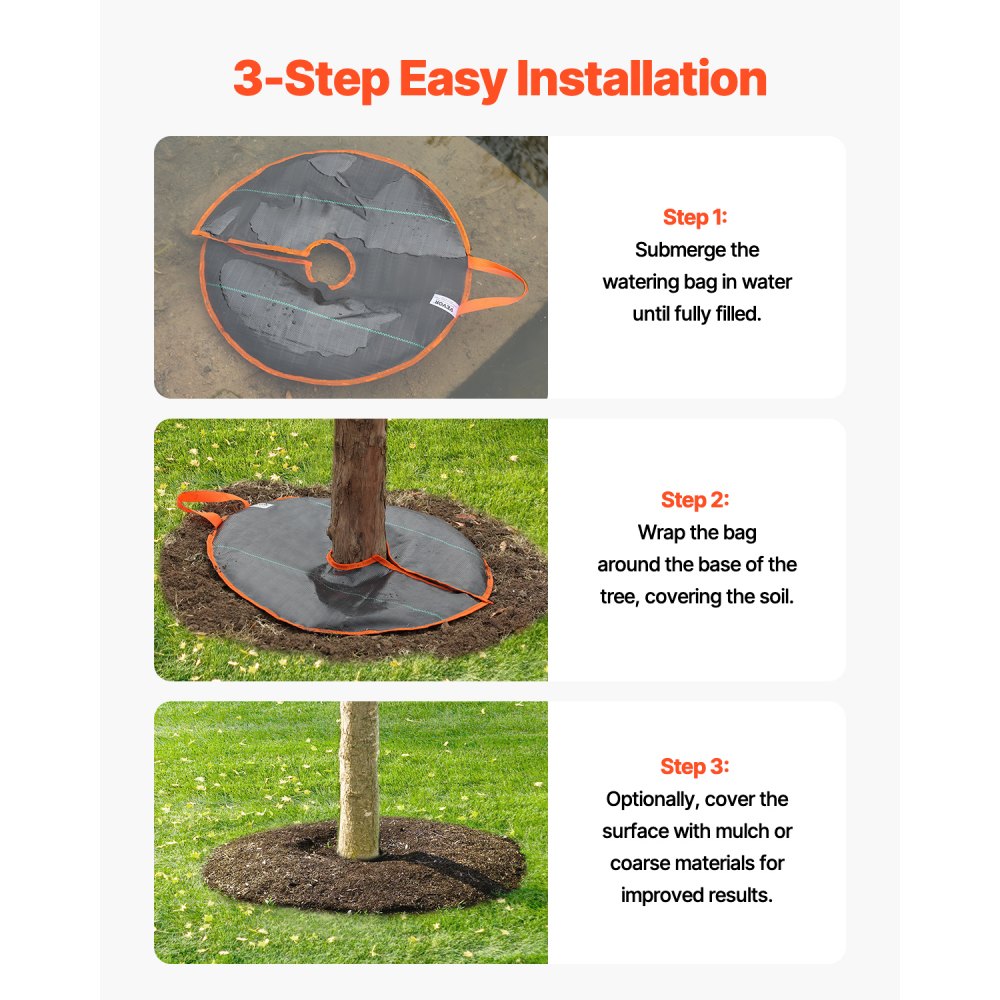 VEVOR Tree Watering Rings, 4 Packs 10 Gallons Self-Watering Tree Bags ...