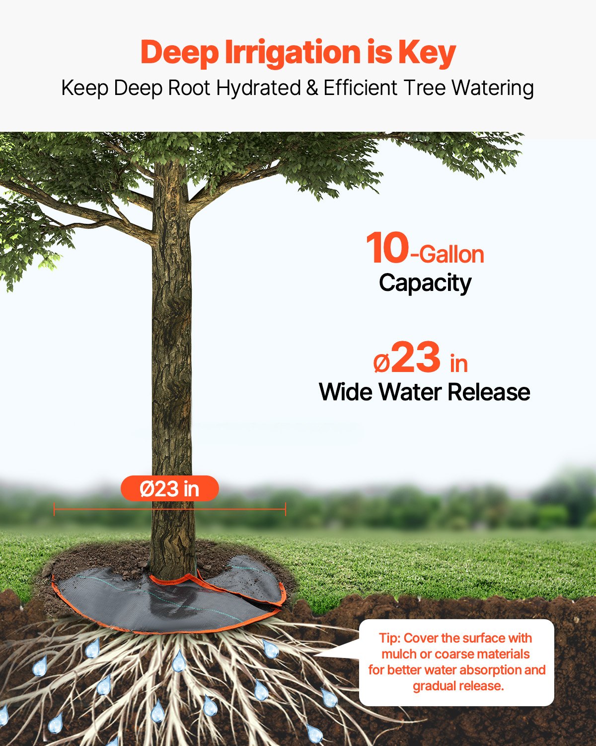 VEVOR Water Rings for Trees – 4-Pack 10-Gal Tree Bags
