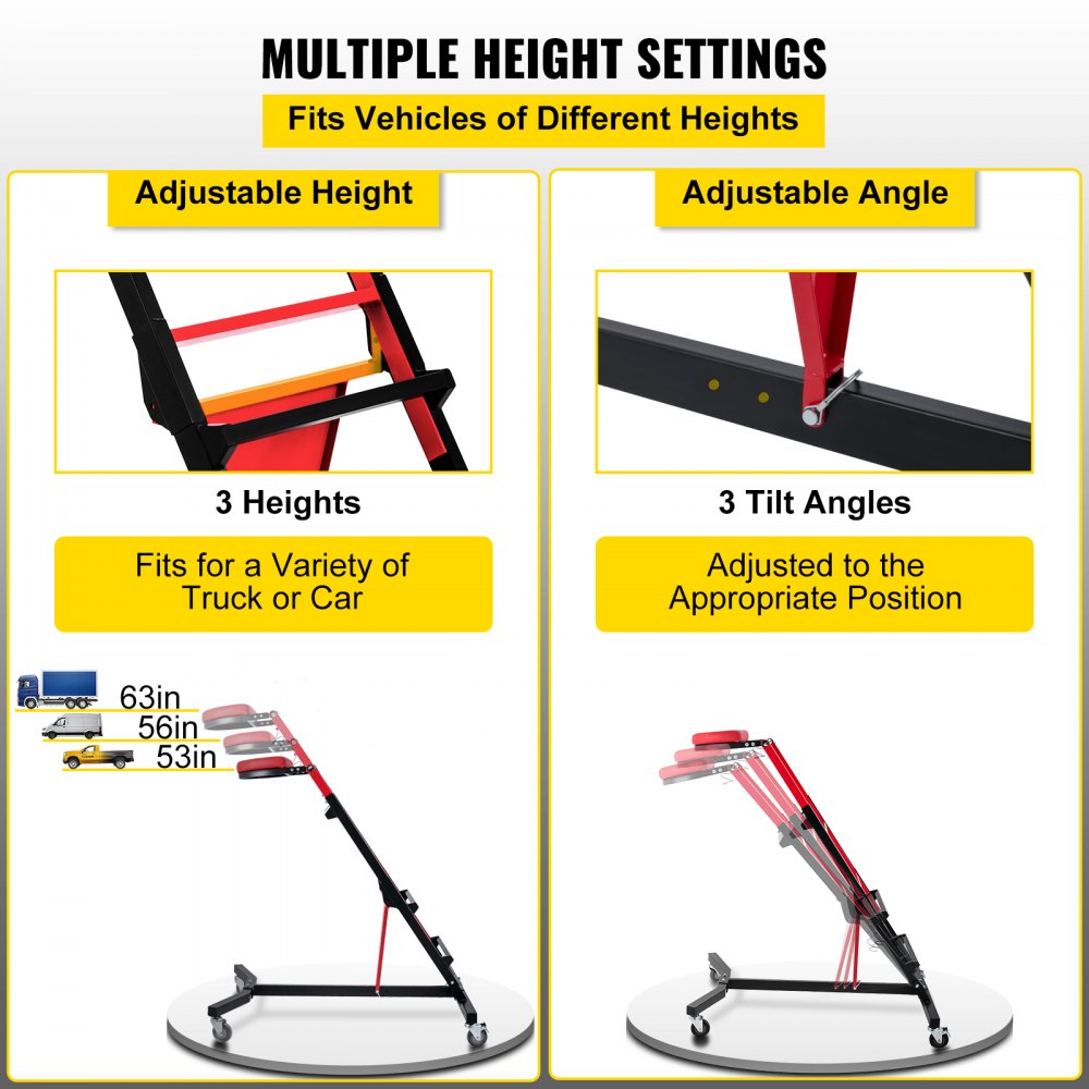 VEVOR Automotive Engine Creeper, Adjustable Height Foldable Creeper ...