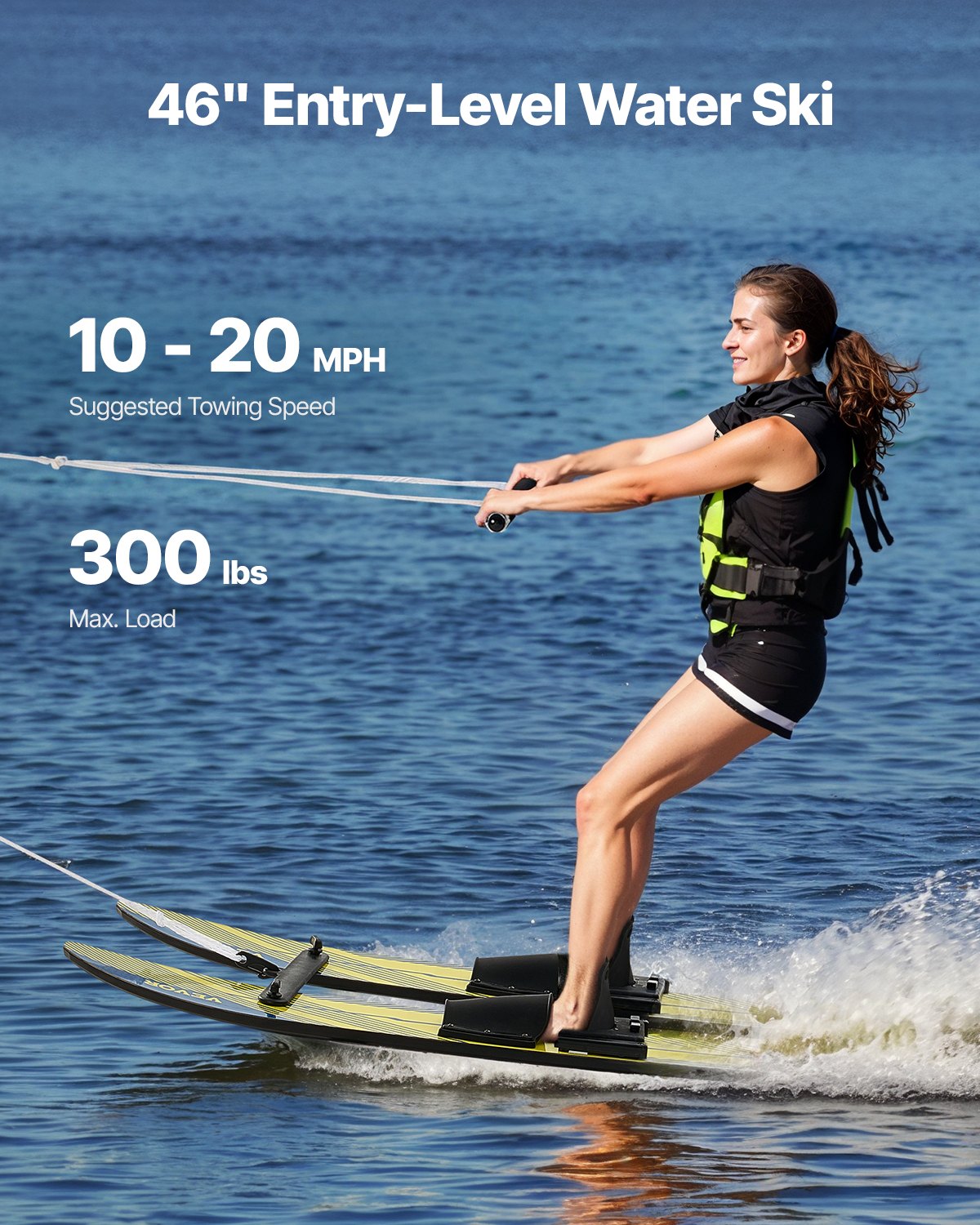 VEVOR Youth Water Skis – Adjustable & Beginner-Friendly