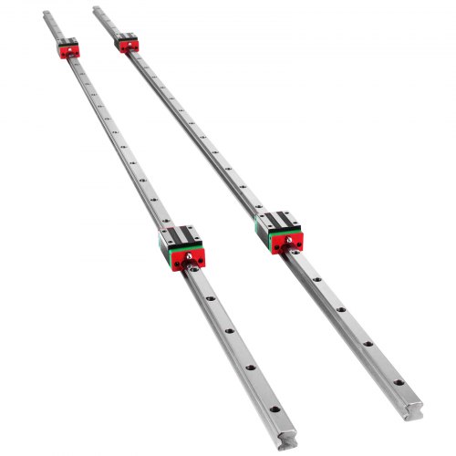 VEVOR Linear Rail HSR15-1500mm? 2pcs Linear Guideway Rail?4X Square ...