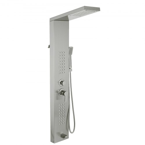 VEVOR 5 in1 Shower Panel Tower System Brushed Silver Stainless Steel ...
