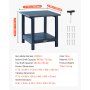 VEVOR HDPE Side Table – 17.72x14.96, 360LB, H-Frame, Blue