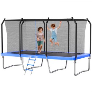 VEVOR Outdoor Trampoline, 8 x 14FT Rectangle Trampoline, ASTM Approved ...
