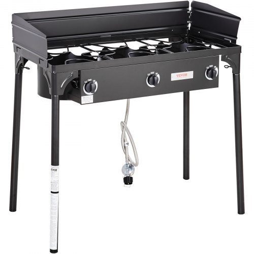 VEVOR Triple Burner Outdoor Camping Stove, 90,000-BTU Camping Modular ...