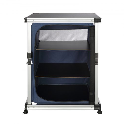 VEVOR Camping Kitchen Table, Pop-up Aluminum Portable Folding Cook ...