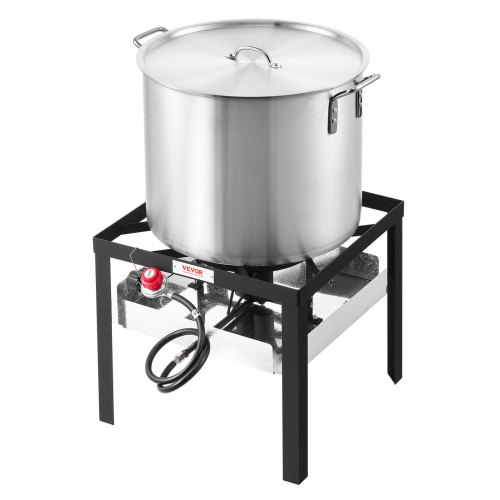 80 Qt Seafood Boiling Kit with Strainer Outdoor Crab Crawfish Cooking ...
