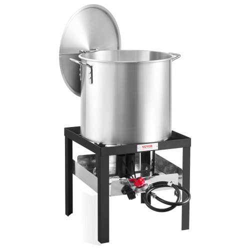 100 Qt Seafood Boiling Kit with Strainer Outdoor Crab Crawfish Cooking ...