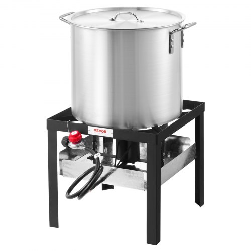 100 Qt Seafood Boiling Kit with Strainer Outdoor Crab Crawfish Cooking ...