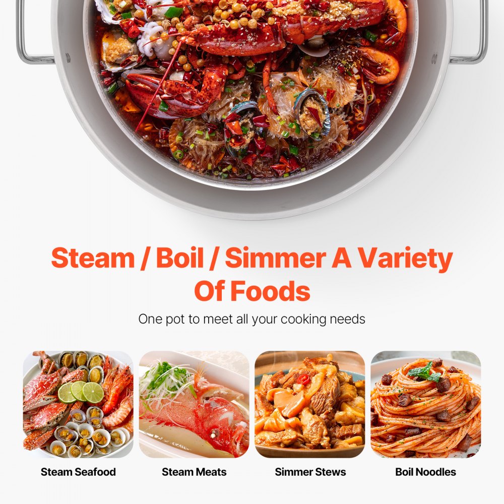 60 Qt Seafood Boiling Kit with Strainer Outdoor Crab Crawfish Cooking ...