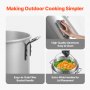 VEVOR 60 Qt Seafood Boiling Kit with Strainer, Outdoor Seafood Boil Pot ...