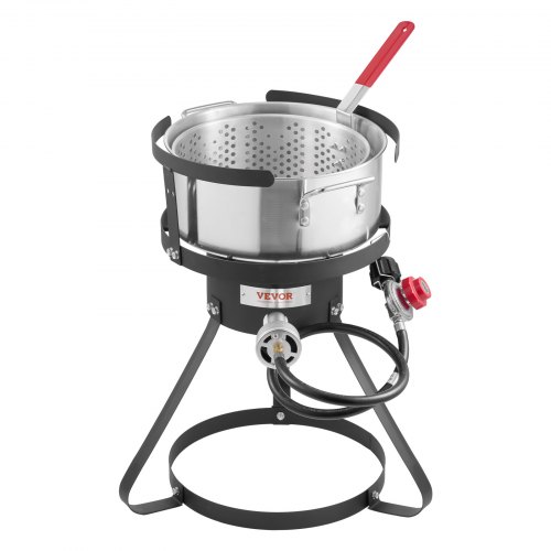 10 Qt Fish and Wing Fryer Aluminum Outdoor Propane Deep Fryer Kit with ...