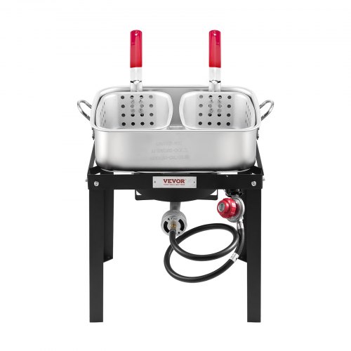 18 Qt Fish and Wing Fryer Aluminum Outdoor Propane Deep Fryer Kit with ...