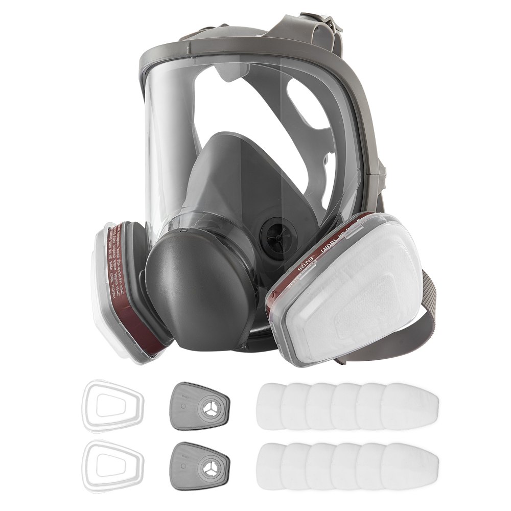 Respirator Mask Reusable Respirator Full Face Gas Cover with Filters ...