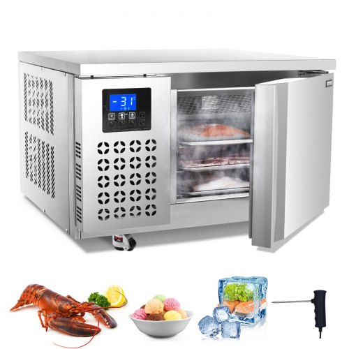 80L Commercial Blast Freezer 3 Trays Blast Chiller Chest Seafood Ice ...