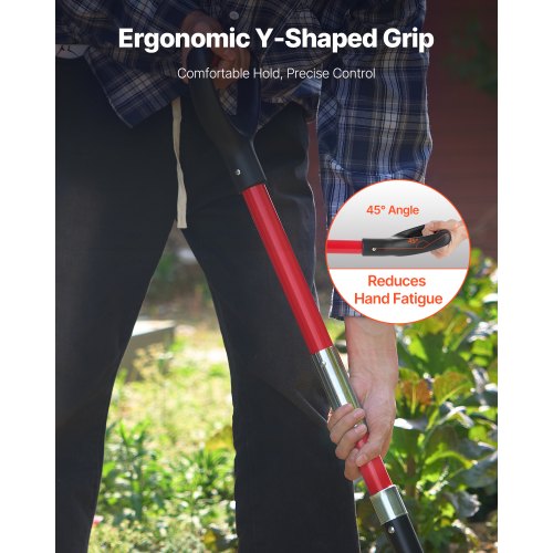 4 Tines Garden Fork Fiberglass Handle 45 in Digging Spading Pitchfork ...