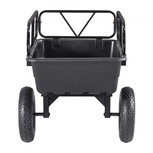 VEVOR Dump Trailer 500 lbs 10 Cu. Ft Tow Behind Plastic Garden ATV ...
