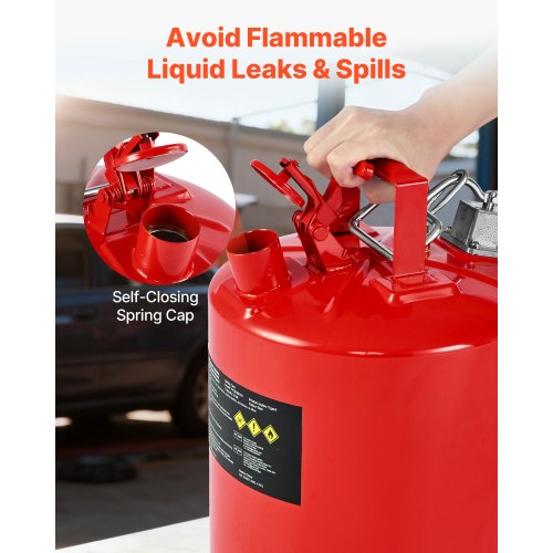 VEVOR Gas Can - Durable 2.64 Gallon Fuel Storage Solution