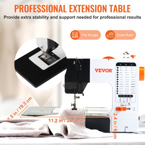 VEVOR Sewing Machine, Portable Sewing Machine for Beginners with 38 ...