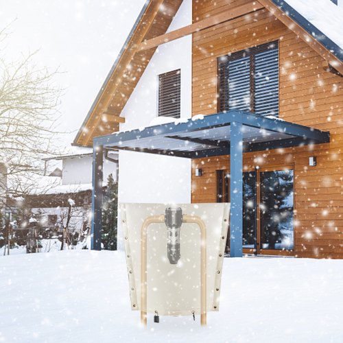 VEVOR Fiber Cotton Well Head Pump Cover, 24''W x 24''H, Pipe Insulation ...