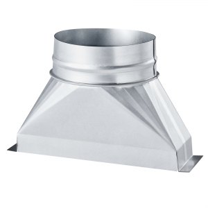 VEVOR Duct Boot, 3-1/4 x 10 x 6 inch Duct End Boot, Galvanized to Round ...