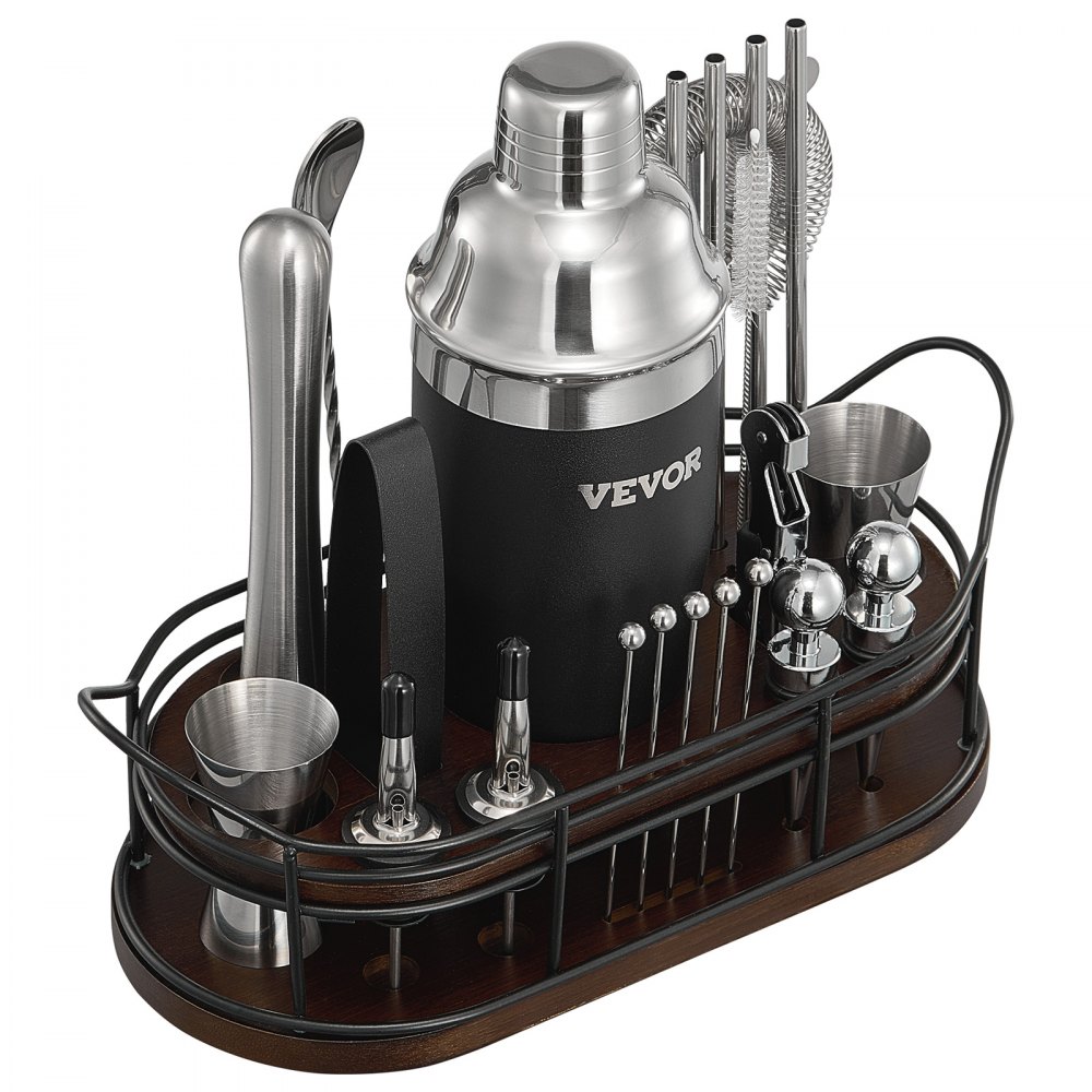 VEVOR Cocktail Shaker Set, 23-Piece Stainless Steel Bar Tools with ...