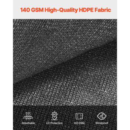 VEVOR 90% Sun Shade Cloth, 10 x 12 ft Pergola Shade Cover with ...