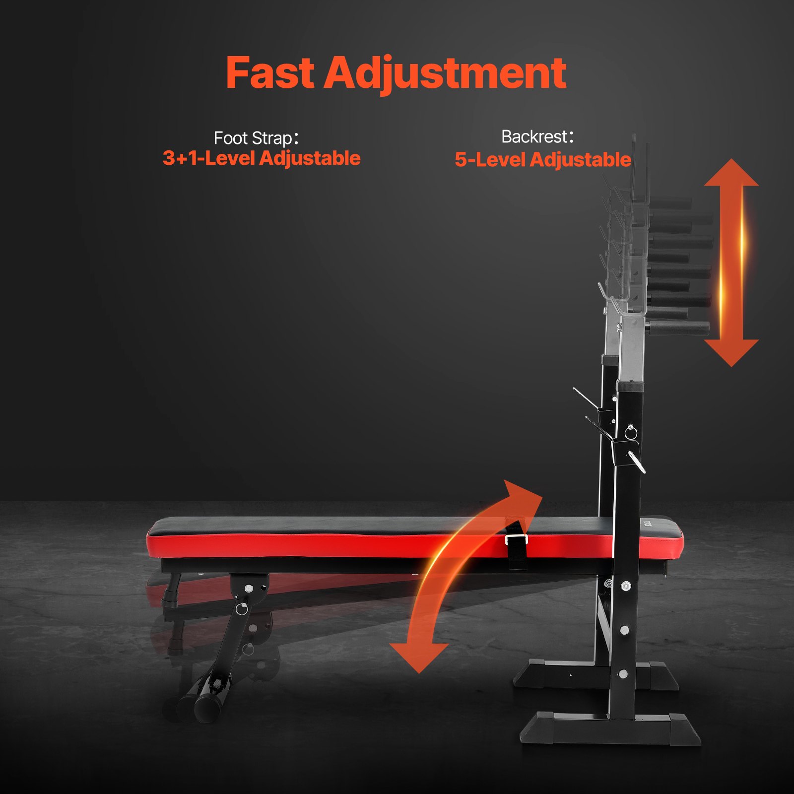 VEVOR Weight Bench for Home Gym – 400LB, 2in, Foldable