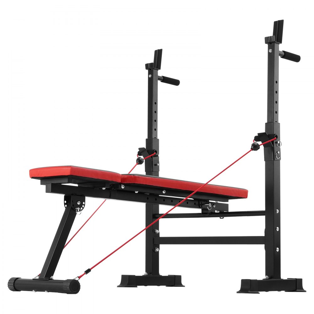 VEVOR 6-in-1 Weight Bench Set, 600lbs Adjustable Workout Bench Press ...