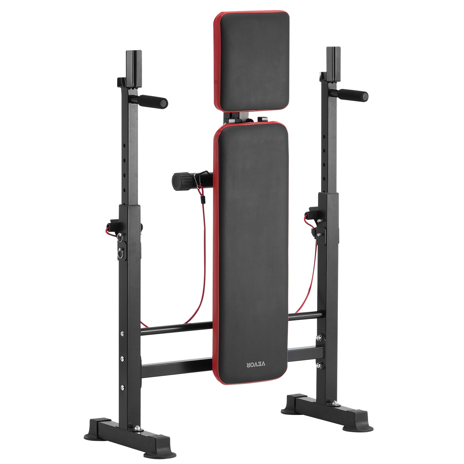 VEVOR 6-in-1 Weight Bench Set, 600lbs Adjustable Workout Bench Press ...